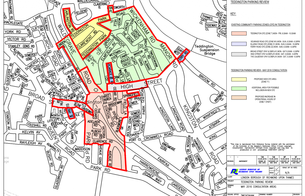 Richmond Council Propose New Controlled Parking Zone In Teddington - Teddington, Middlesex, UK